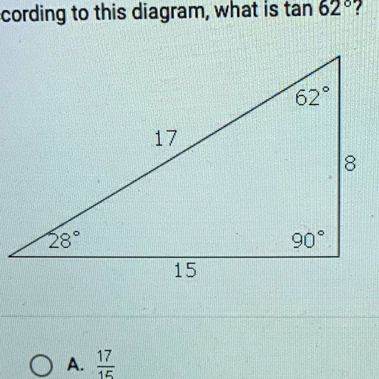 cording to this diagram, what is tan 62 - Gaviki