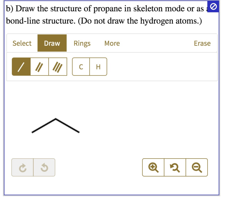Draw the structure of propane in skeleton mode or as bond-line ...